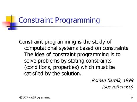 Ppt G52aip Artificial Intelligence Programming Powerpoint Presentation Id52148