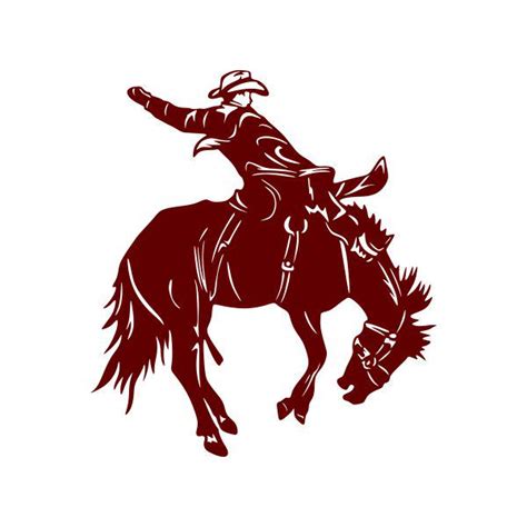 Bronc Rider Cuttable Design Svg Png Dxf And Eps Designs Cameo File Silhouette Etsy