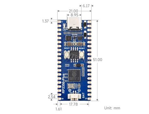 raspberry pi pico 2 plus rp2350 board rp2350a
