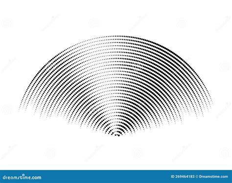 Dotted Sound Wave Signal Radio Or Music Audio Concept Epicentre Or