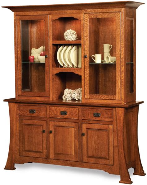 Genoa Amish Wood China Cabinet Countryside Amish Furniture