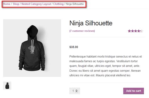 Wordpress Show Woocommerce Breadcrumbs On Single Product Page Stack Overflow
