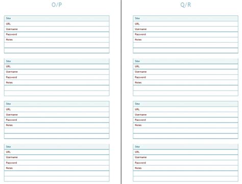 10 Best Internet Password Log Printable Artofit