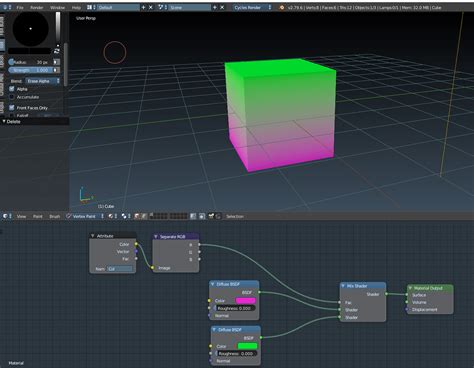 How To Use Vertex Alpha In Node Editor Materials And Textures Blender Artists Community
