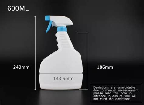 Custom Empty 600ml Cleanser Bleach Spray Bottle Top10 Quality Manufacturer