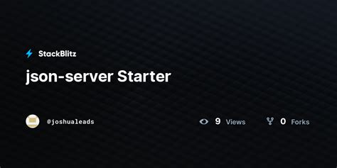Json Server Starter Stackblitz