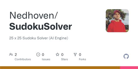 GitHub Nedhoven SudokuSolver X Sudoku Solver AI Engine