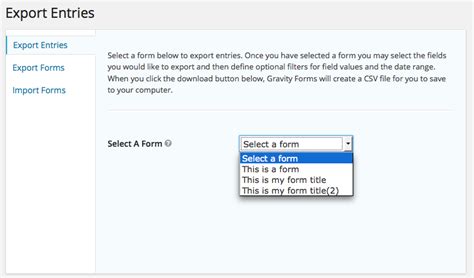 Exporting Form Entries Welcome To Rj Web Builder 30