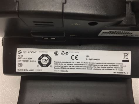 Polycom Vvx 500 Business Media Ip Phone W Touch Screen 2201 44500 001