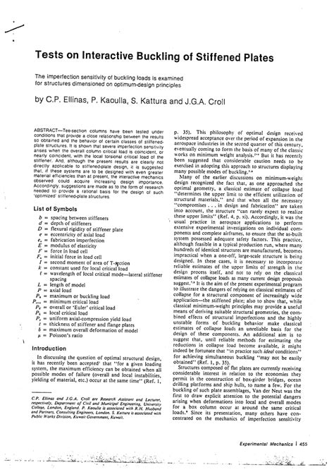Pdf Tests On Interactive Buckling Of Stiffened Plates
