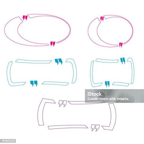 다채로운 개요 거품 연설 견적 상자 템플릿 디자인 그림 흰색 배경에 고립 0명에 대한 스톡 벡터 아트 및 기타 이미지 0명