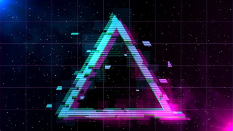 Retrowave Glitch Triangle 49188674 Vector Art At Vecteezy