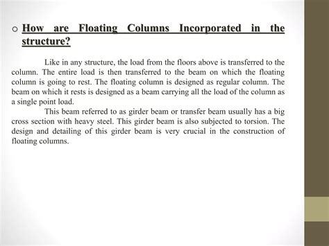 Floating Coloumn Pptx