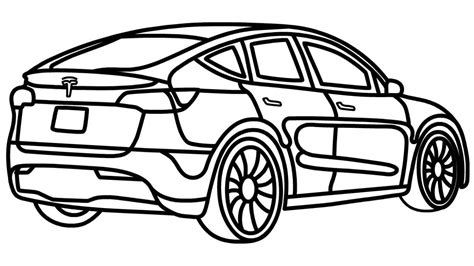 How To Draw Tesla Model Y Youtube