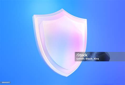 Colorful Blue Pink Clean Shield Guard Protection Cyber Security Firewall Technology Concept