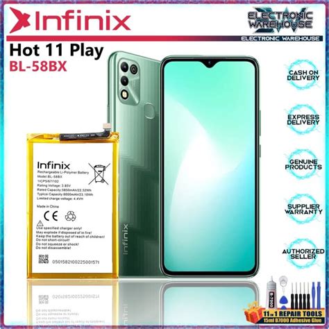 Infinix Hot 11 Play BL-58BX Battery | Lazada PH