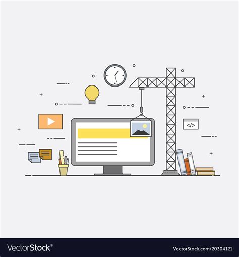 Flat Mobile Ui Ux Design Web Infographic Concept Vector Image