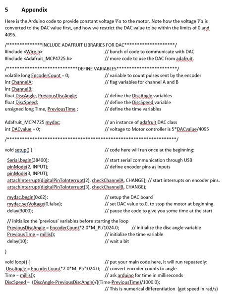 Solved An Arduino Code From The Labs Is Provided In The Chegg