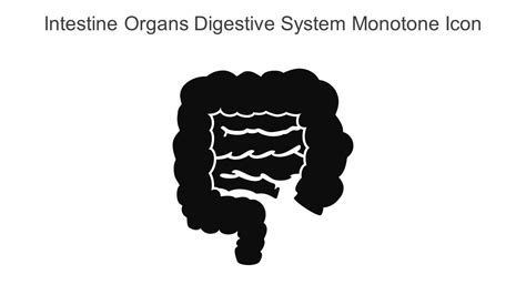 Intestine Organs Digestive System Monotone Icon In Powerpoint Pptx Png