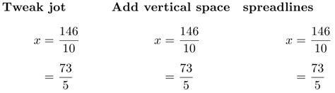 Math Mode Vertical Spacing Within Align Environment Accounting For Fractions TeX LaTeX