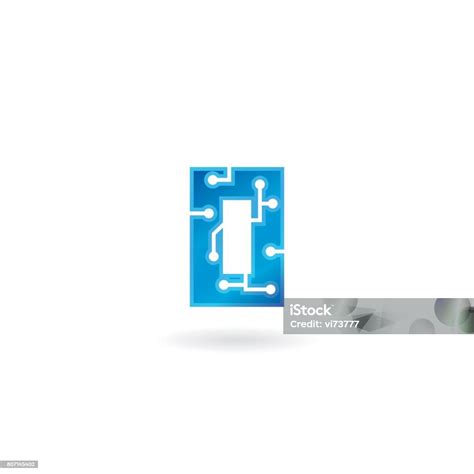 편지 O 아이콘입니다 기술 스마트 기호 컴퓨터 및 데이터 관련 사업 하이테크 및 혁신 전자 0명에 대한 스톡 벡터 아트 및 기타