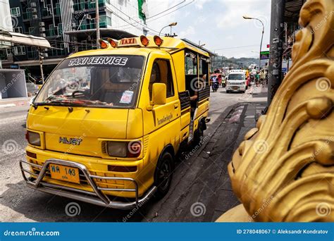 Small Japanese Trucks Converted Into Taxis For Tourists Called Tuk Tuk