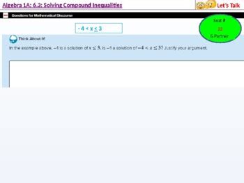 Alg 1 Mod 6 Linear Inequalities 6 3 Solving Compound Inequalities