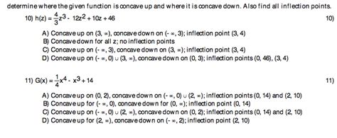 Solved Determine Where The Given Function Is Concave Up And