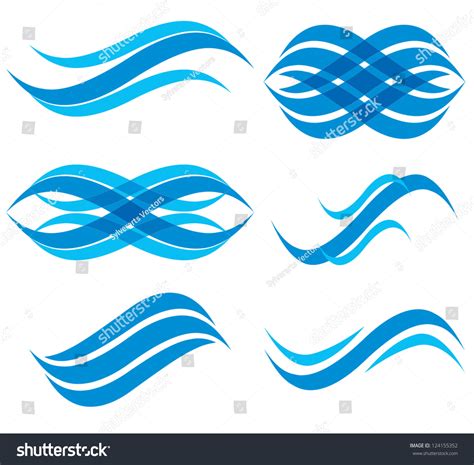 Wave Symbols Set Vector Stock Vector Royalty Free 124155352