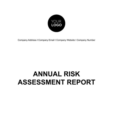 Annual Risk Assessment Report Template Edit Online And Download Example