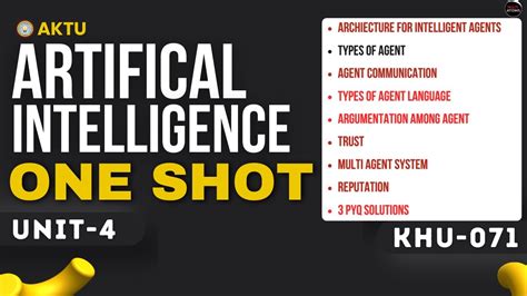 Artificial Intelligence One Shot Unit 4 Khu 071 Ai Aktu Pyq