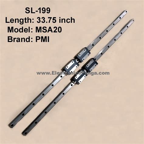 CNC PMI MSA Double Linear Slides With Four Bearings Inch Length SL Star International