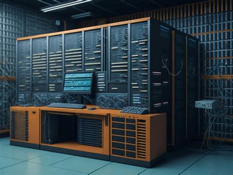 Premium Ai Image Working Data Center Full Of Rack Servers And Supercomputers Modern