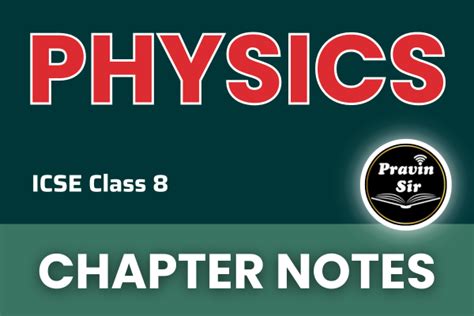Class 8 Physics Icse
