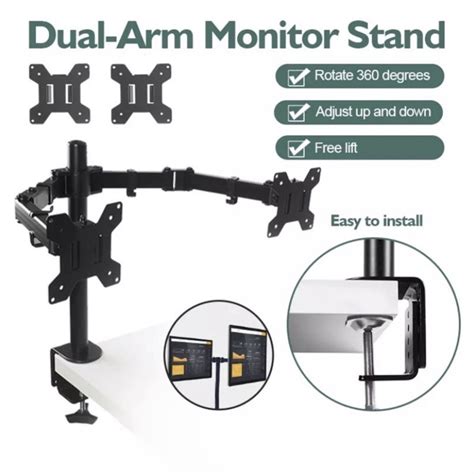 Dual Led Monitor Mount With C Clamp On Carousell
