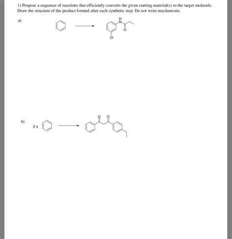 solved 1 propose a sequence of reactions that efficiently
