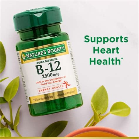 Natures Bounty Vitamin B12 25000 Mcg Quick Dissolve Tablets 75 Ct
