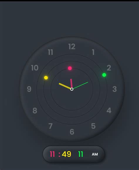 Analog Clockdigital Clock Ui Design In 2025 Web Design Ui Design