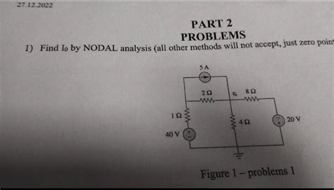 PROBLEMS Find I By NODAL Analysis All Other Chegg