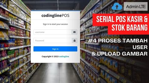 Belajar Membuat Web Pos Kasir Dgn Php Mysql Eps 4 Proses Tambah User Dan Upload Gambar Youtube