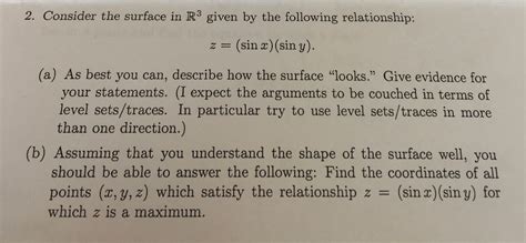 solved 2 consider the surface in r3 given by the following