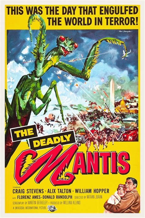 Wall Art Print The Deadly Mantis Retro Cinema Horror Movie Poster