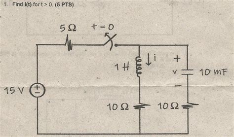 Solved Find I T For T PTS Chegg Com