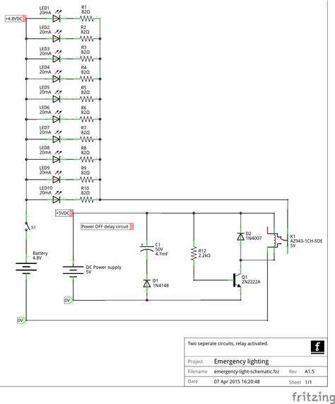 LED Emergency Lighting Relay Activated Electrical Engineering Stack Exchange