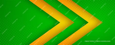 Premium Vector 3d Green Yellow Geometric Abstract Background Overlap