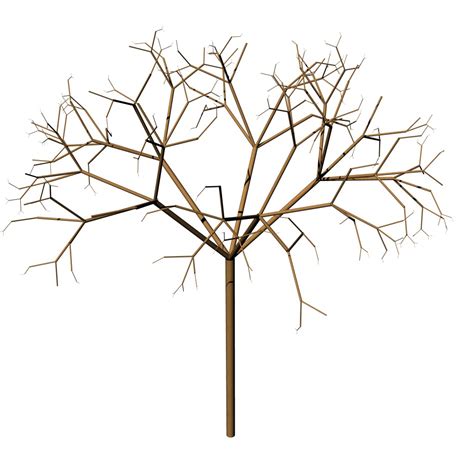 recursively generated tree cad scripting