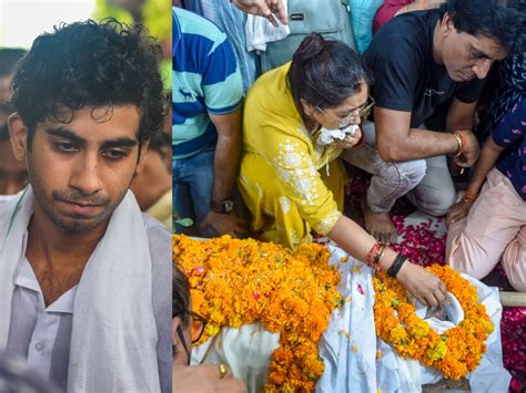 Raju Srivastava Funeral পঞ্চভূতে বিলীন রাজু শ্রীবাস্তব শেষকৃত্য চলাকালীন কান্নায় ভেঙে পড়লেন