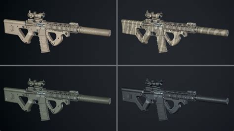 3d Model Collection M4a1 Custom Modular Bundle 01 Vr Ar Low Poly