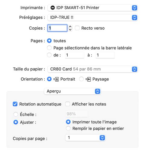 🚀 configuration of the idp printer infomaniak