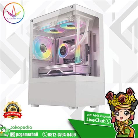 Jual Casing Pc Gaming Raptor Glass Flow X Series Atx White Kota Denpasar Pc Gamer Bali